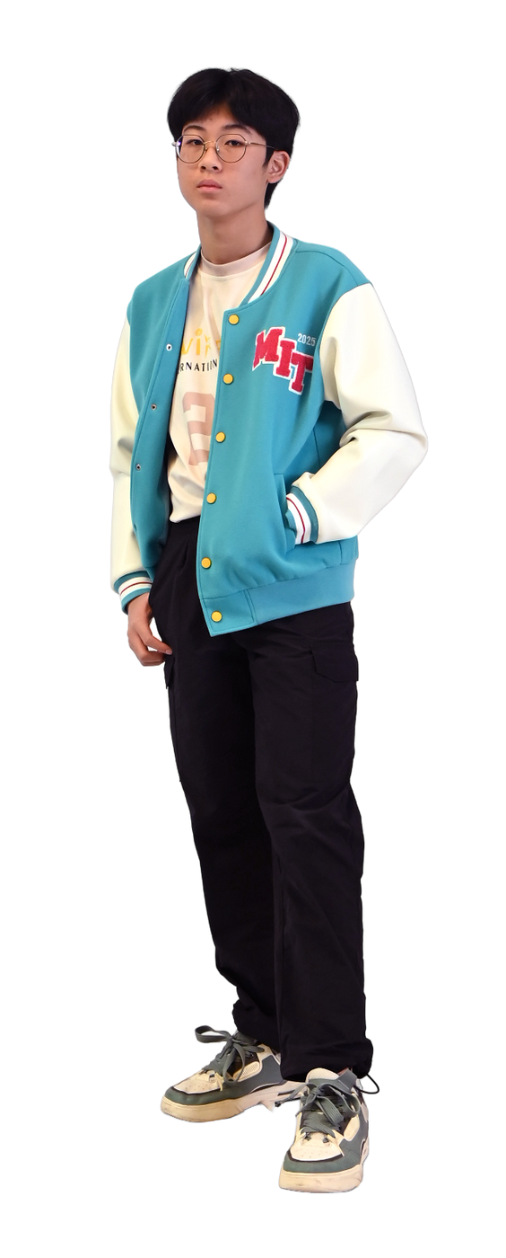 MIT-8005-U - UNISEX VARSITY JACKET WITH CONTRAST SLEEVES AND BUTTONS ...